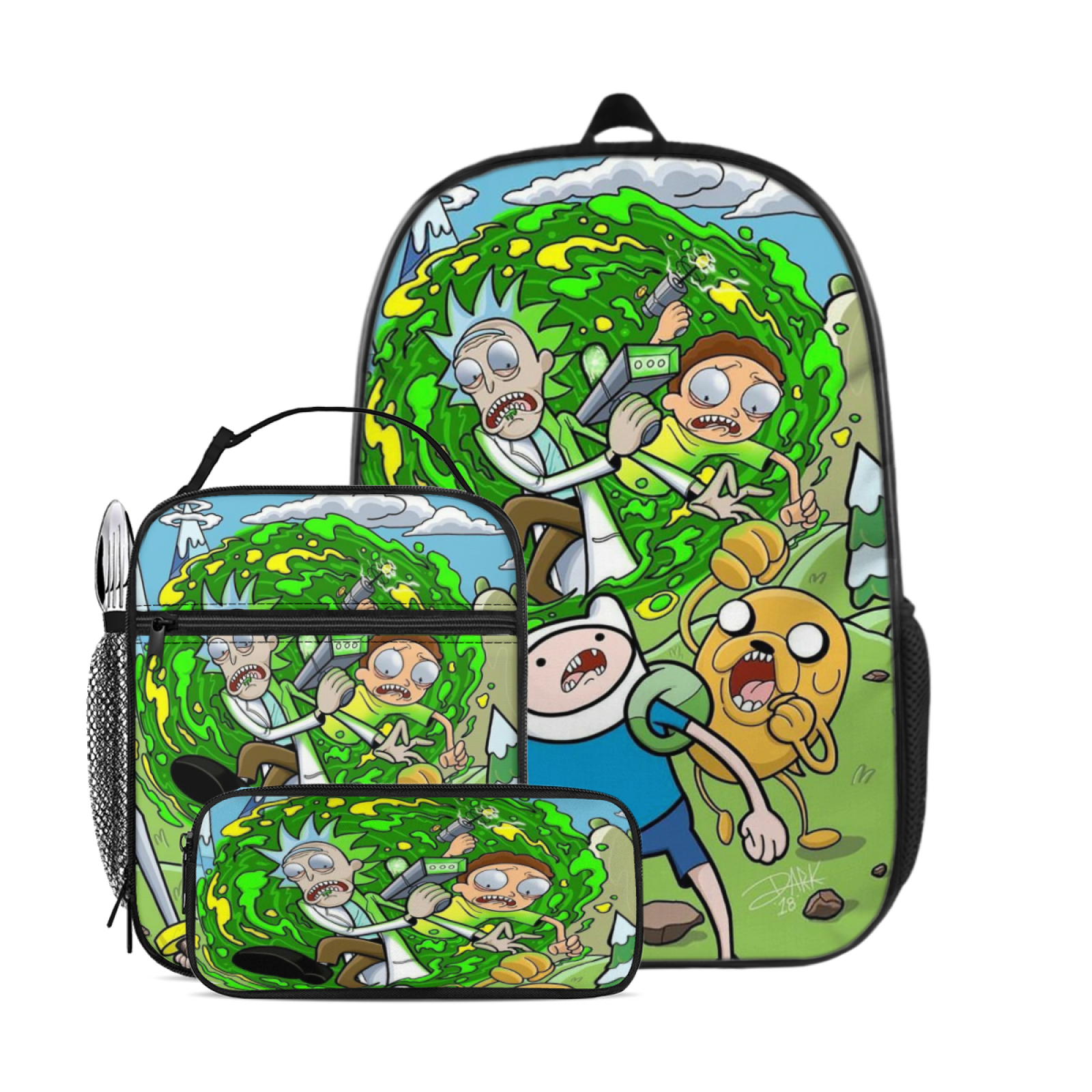 Travel cartoon Rick and Morty Backpack for Adults, Adults Backpack with ...