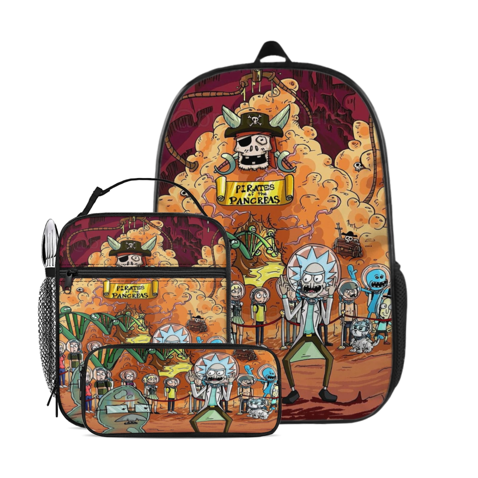 Travel cartoon Rick and Morty Backpack for Adults, Adults Backpack with ...