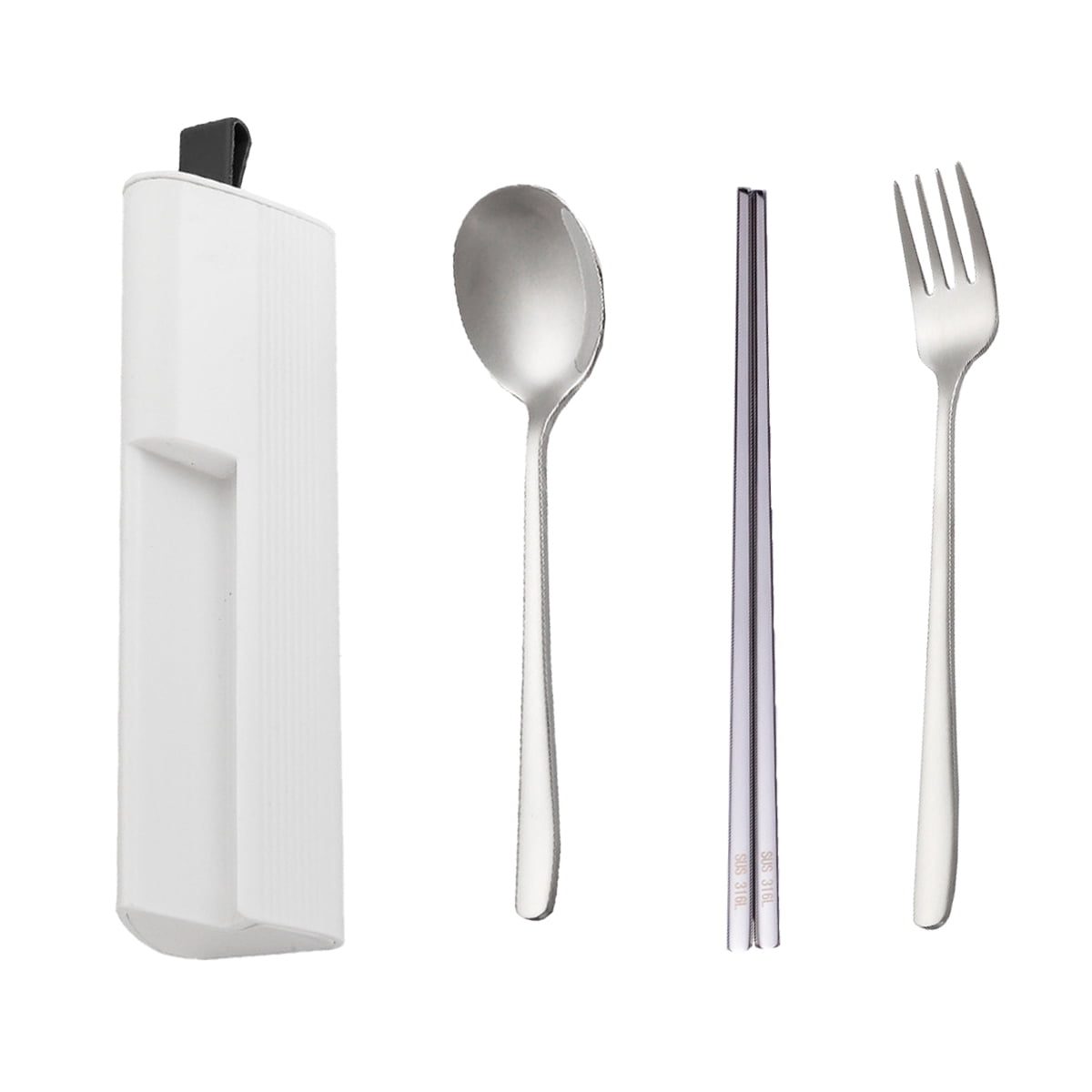 Travel cutlery set, stainless steel, Reusable utensils set with case ...