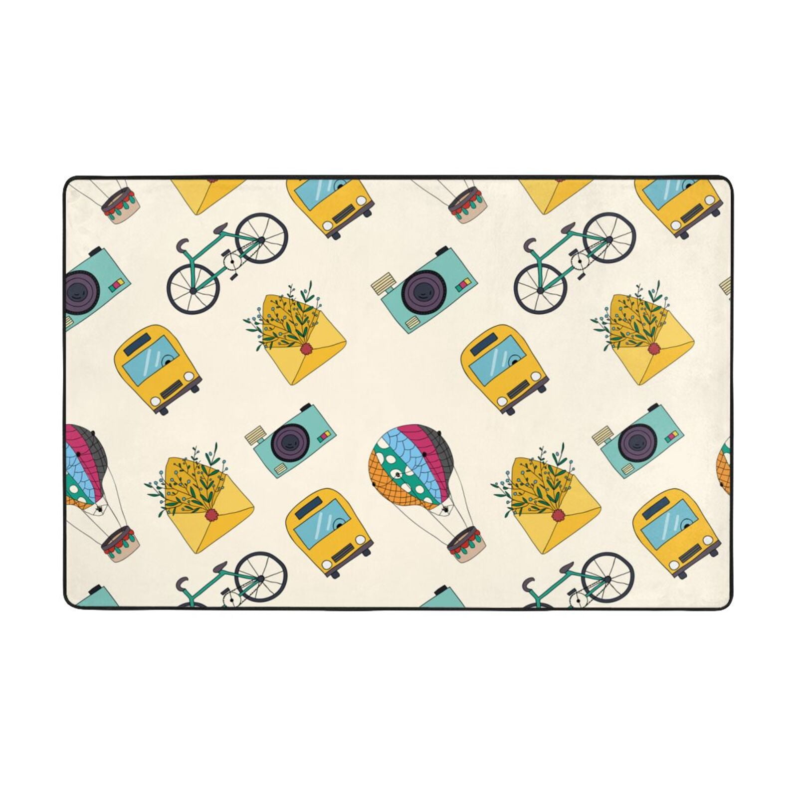 Travel elements Soft Indoor Outdoor Rug, Washable Rugs for Living Room ...