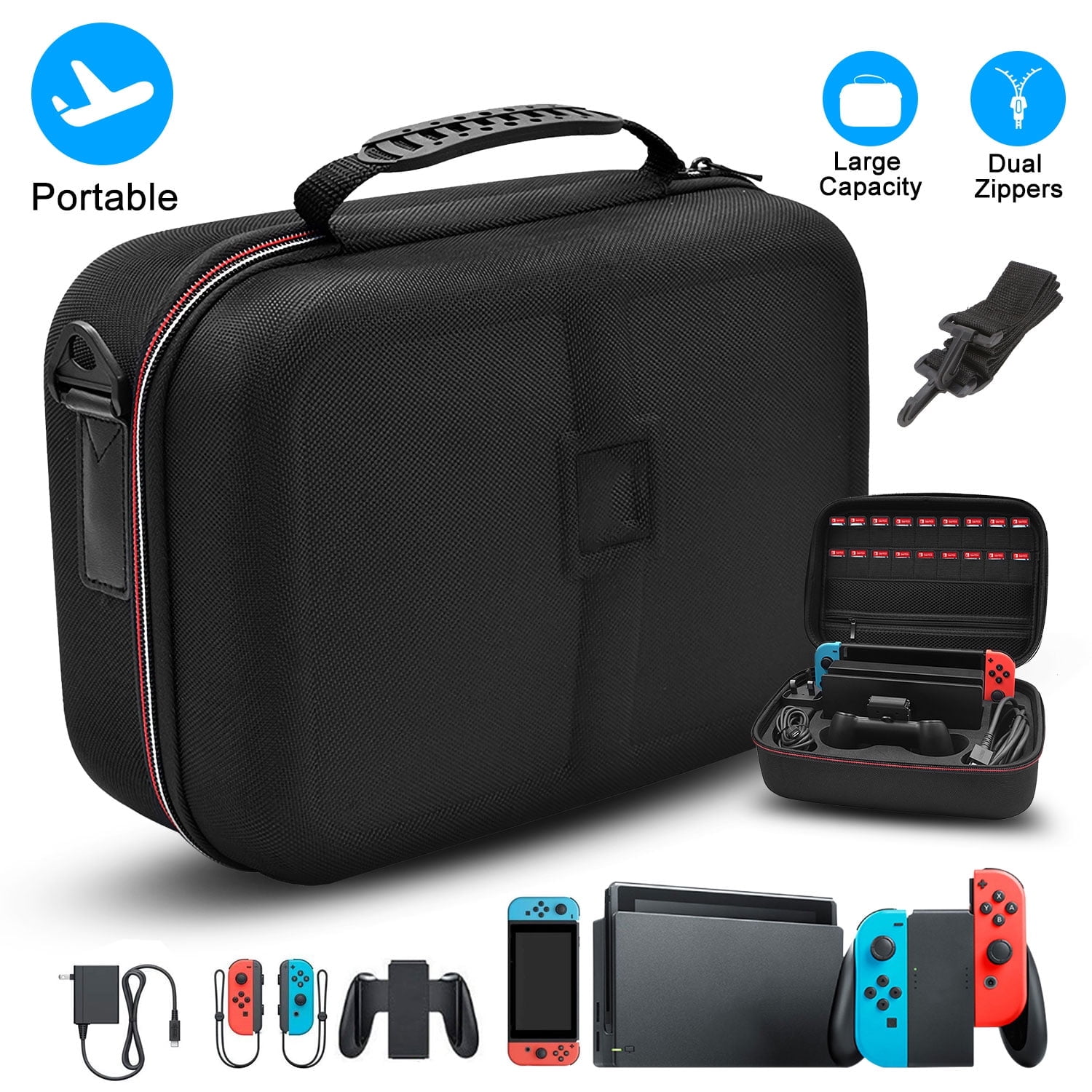 iMounTEK Nintendo Switch Carrying Storage Case, Protective Hard-Shell ...