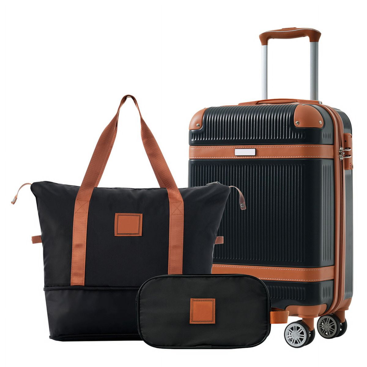 Travel in Style: 3-Piece Hard Shell Luggage Set with 20-Inch Carry-On ...