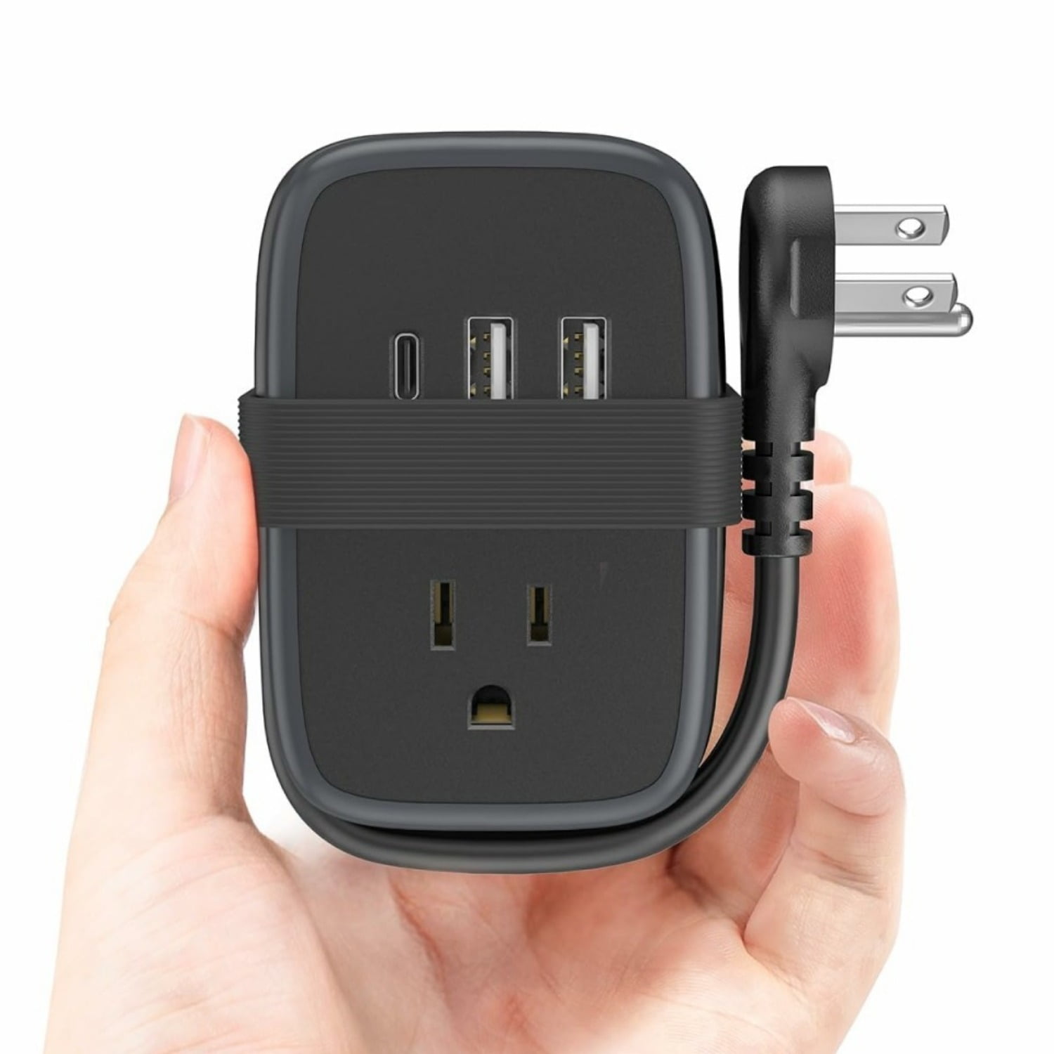 Travel power board with USB ports, 2 sockets and 2 USB ports with 14 ...