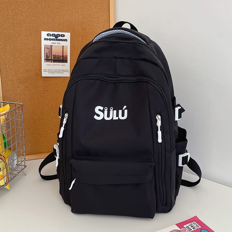 Travel retro schoolbag backpack junior high school high school college ...