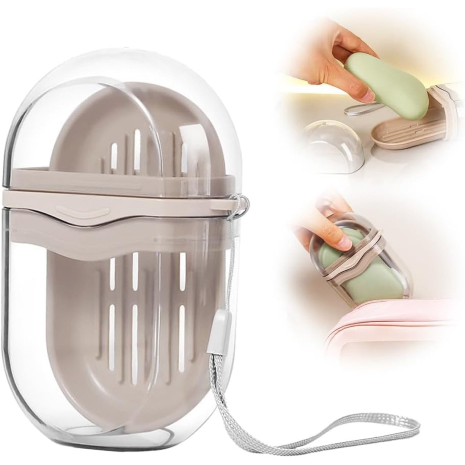 Travel soap box|Clear|Travel Soap Case 2025 New Leakproof Soap Holder ...