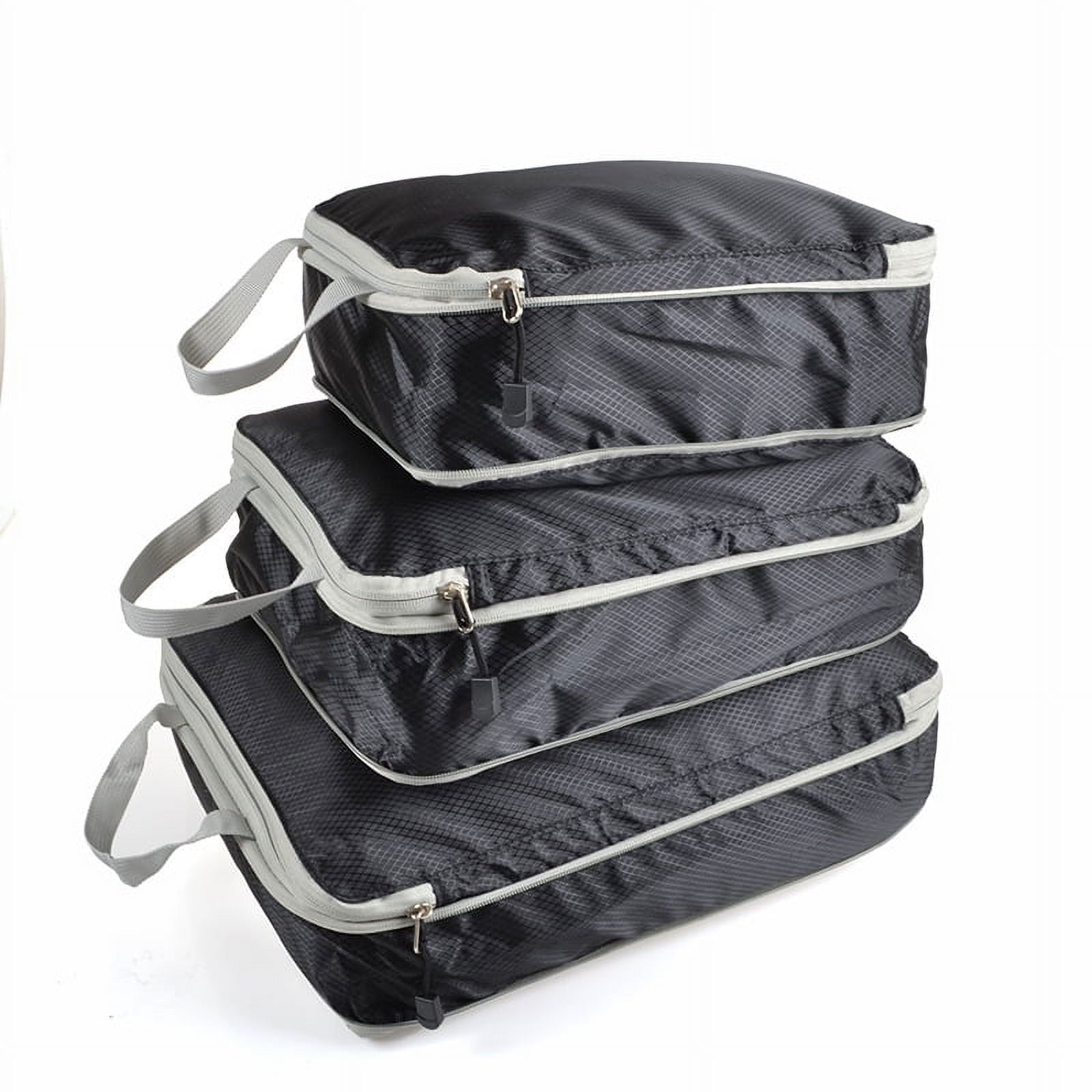 Travel storage bag compressible packing cubic suitcase luggage handler ...
