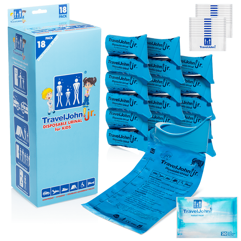 TravelJohn Jr. Disposable Urinal for All Genders, Adults, and Children ...
