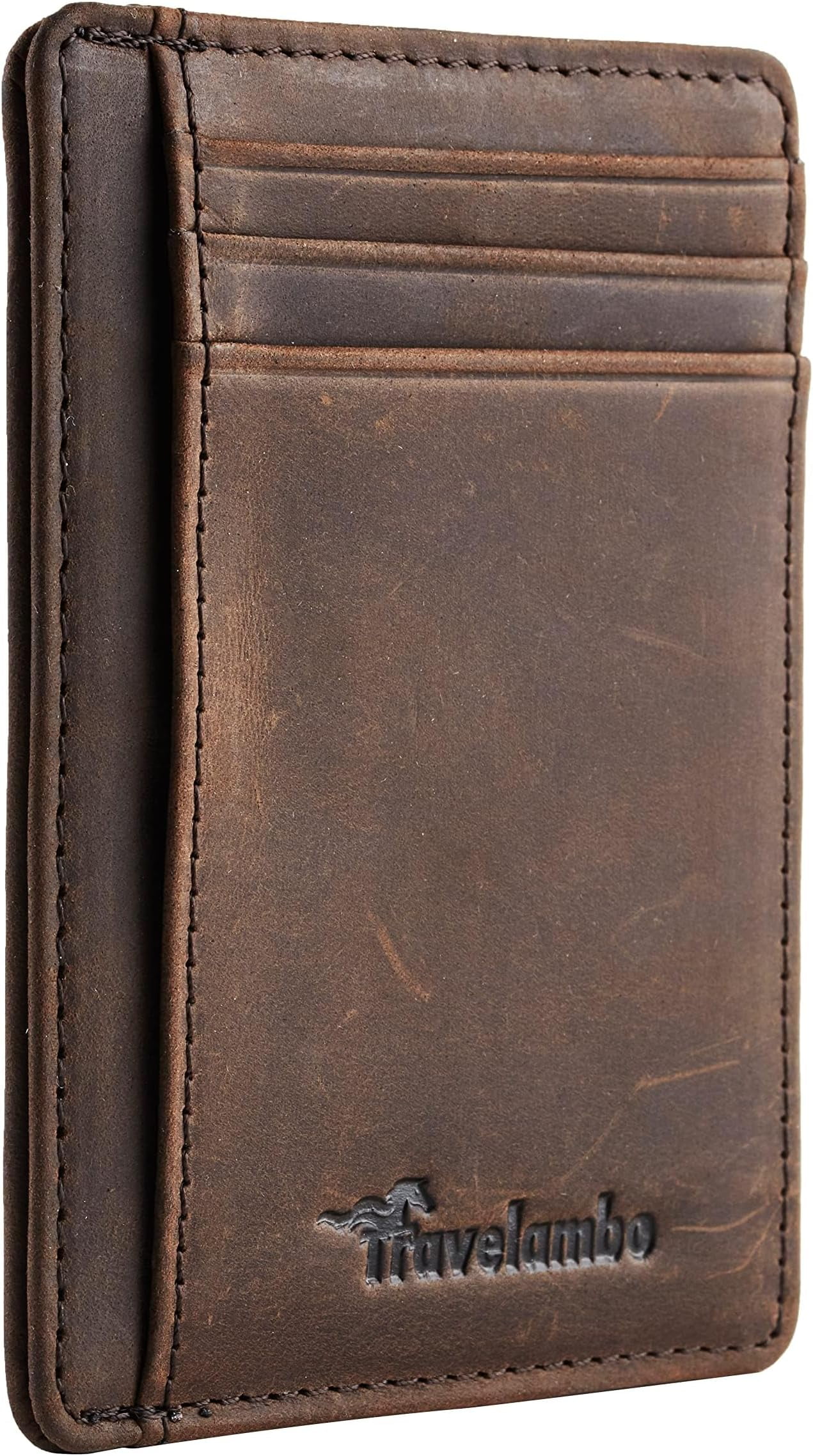 Travelambo, Slim Wallet, Front Pocket Medium Size, RFID Blocking ...