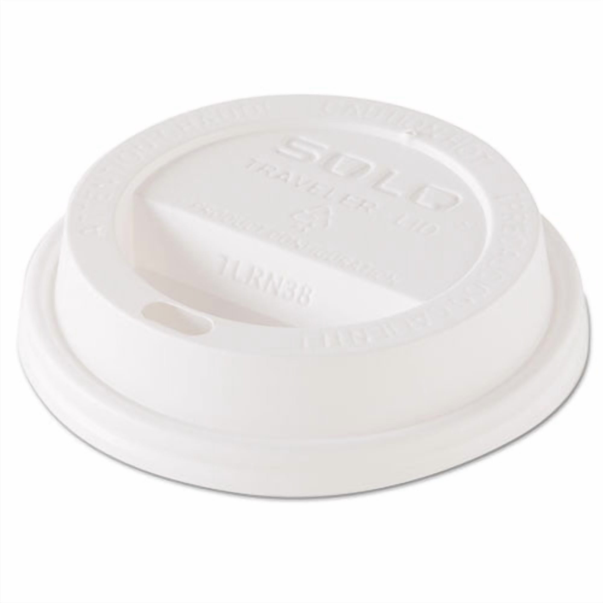 Traveler Dome Hot Cup Lid, Fits 8 oz Hot Cups, Plastic, White, 100/Pack ...