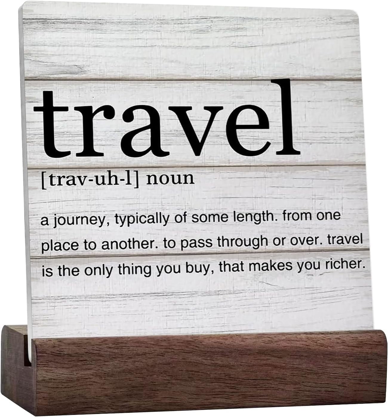 Traveler Gifts Travel Definition Ceramic Table Sign Travel Quote Desk ...