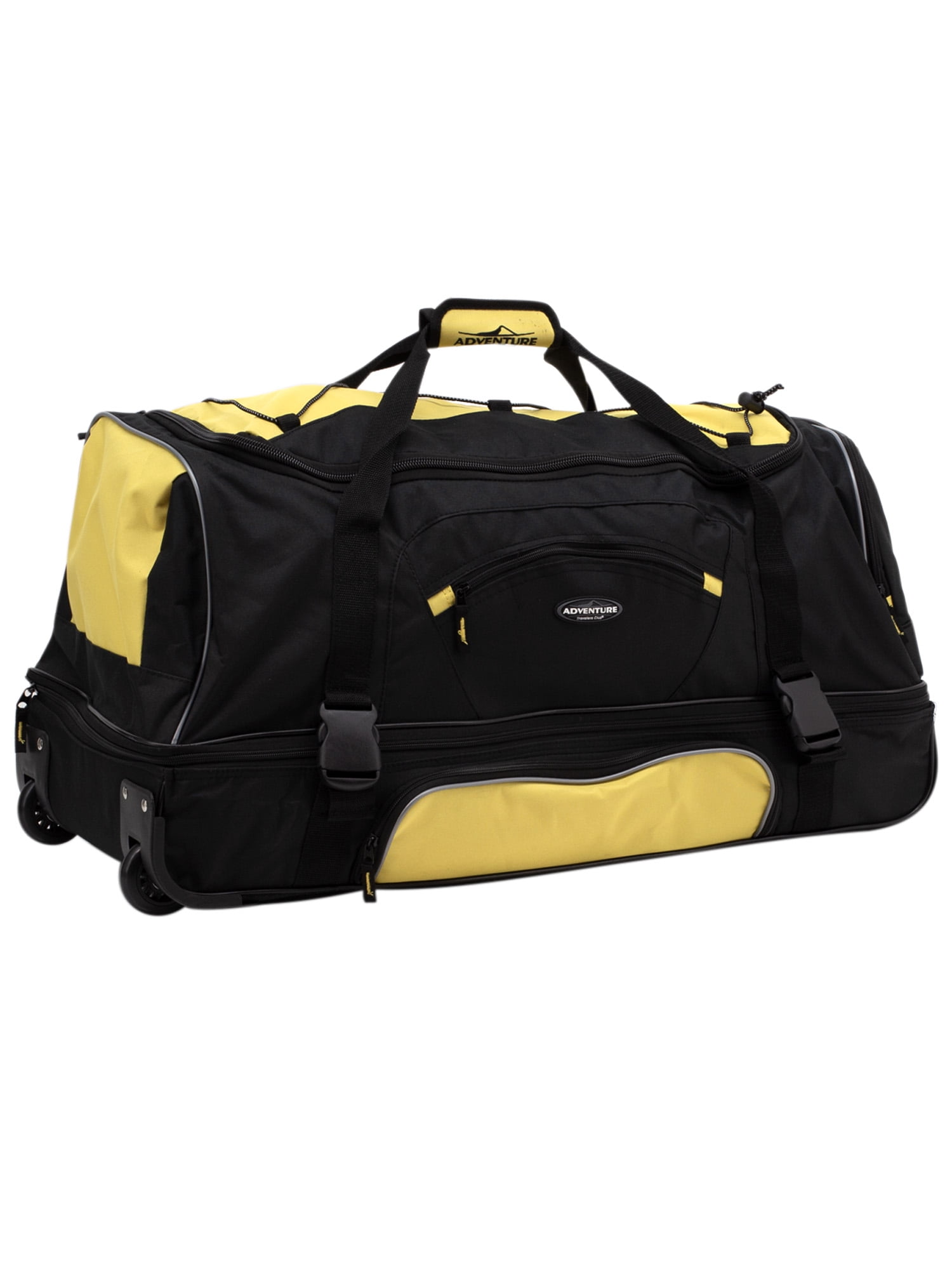 Travelers Club 30" Drop-Bottom Rolling Duffel with Telescopic Handle ...