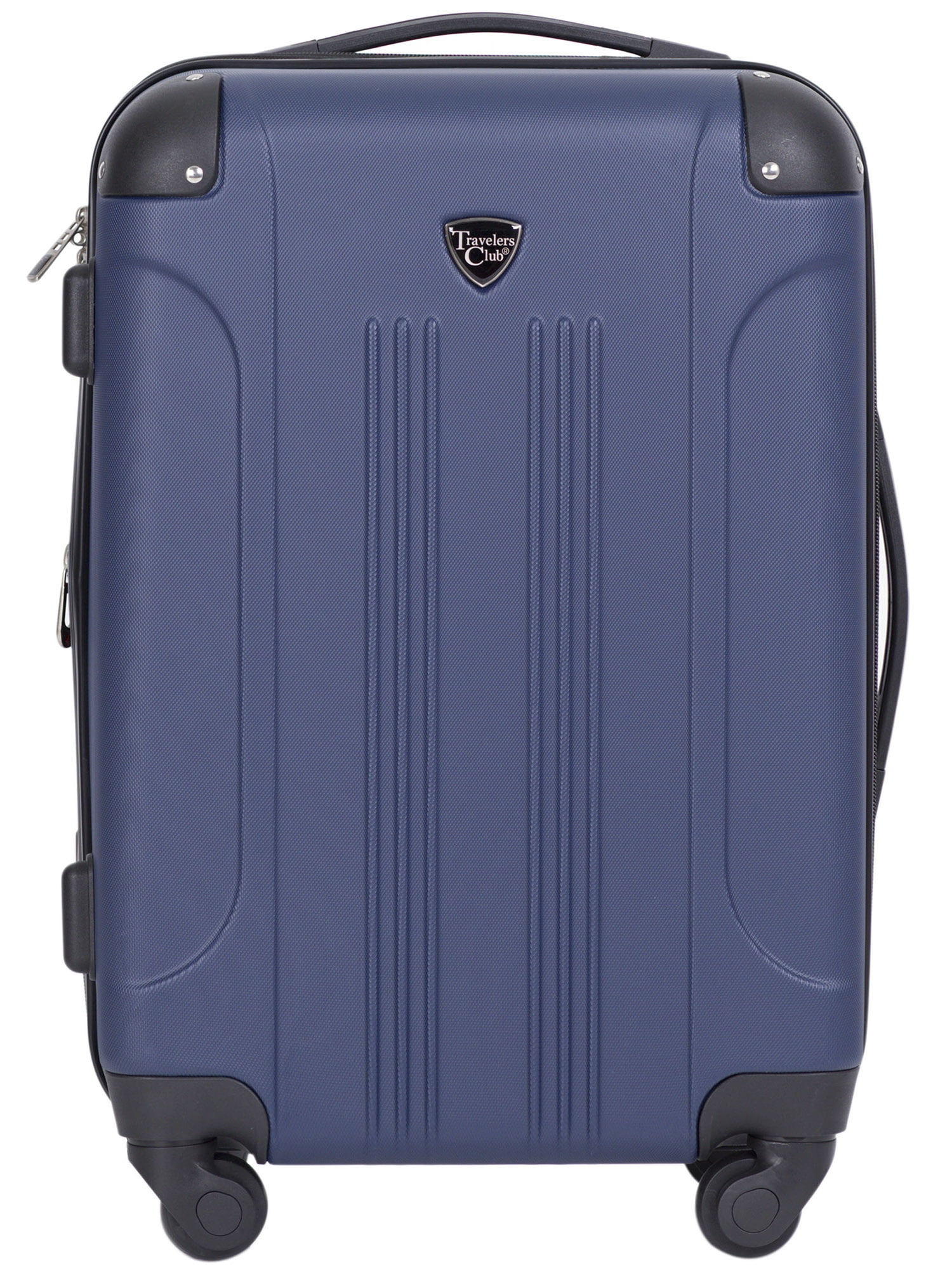 Travelers Club, 20" Hard-Side Rolling Carry-on Luggage, Navy - Walmart.com