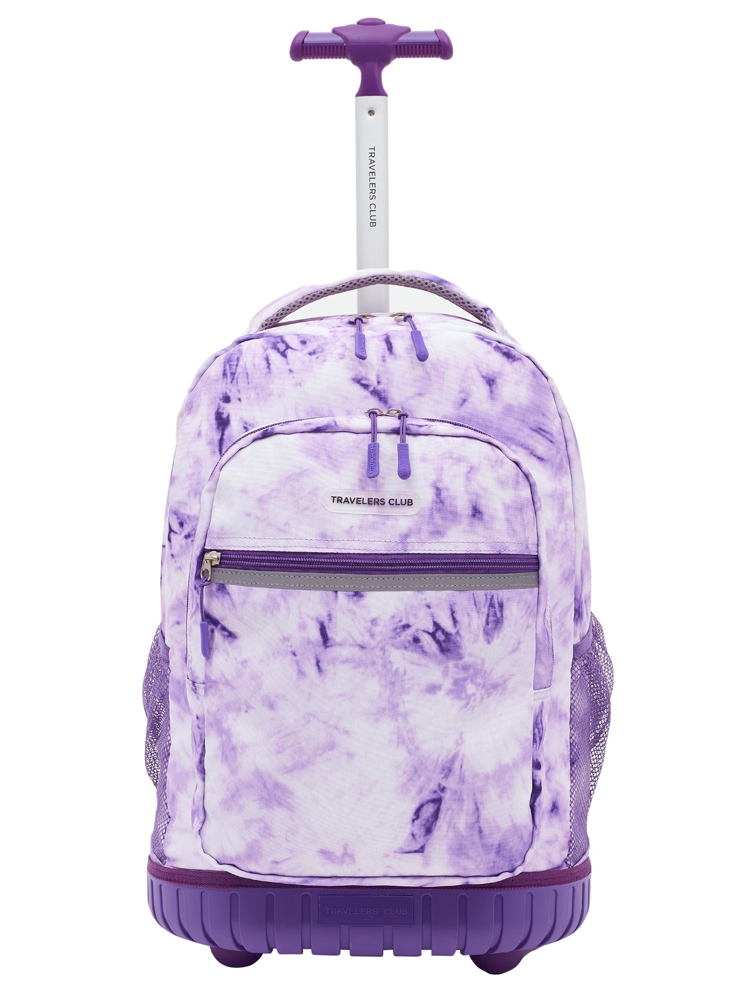 Travelers Club Polyester 18" Rolling Backpack, Purple Tie Dye - Walmart.com