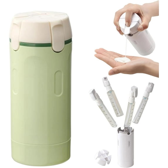 Travelers' Portable Leakproof Plastic 4-in-1 Toiletry Dispenser Set ...