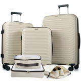 Travelhouse 3 Piece Hardshell Luggage Set Hardside Lightweight Suitcase ...