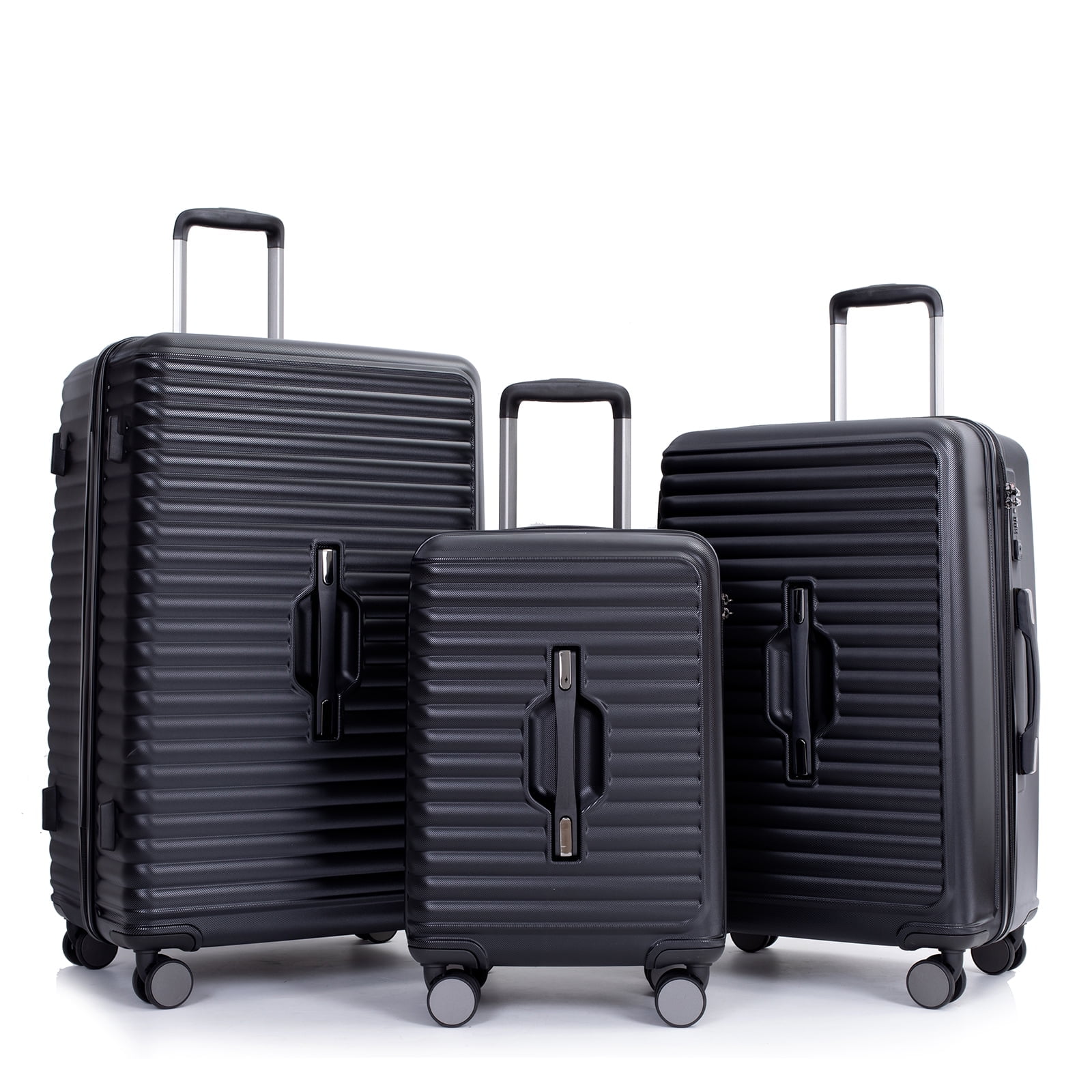Travelhouse 3 Piece Hardshell Carry-On Luggage Set with TSA Lock and ...