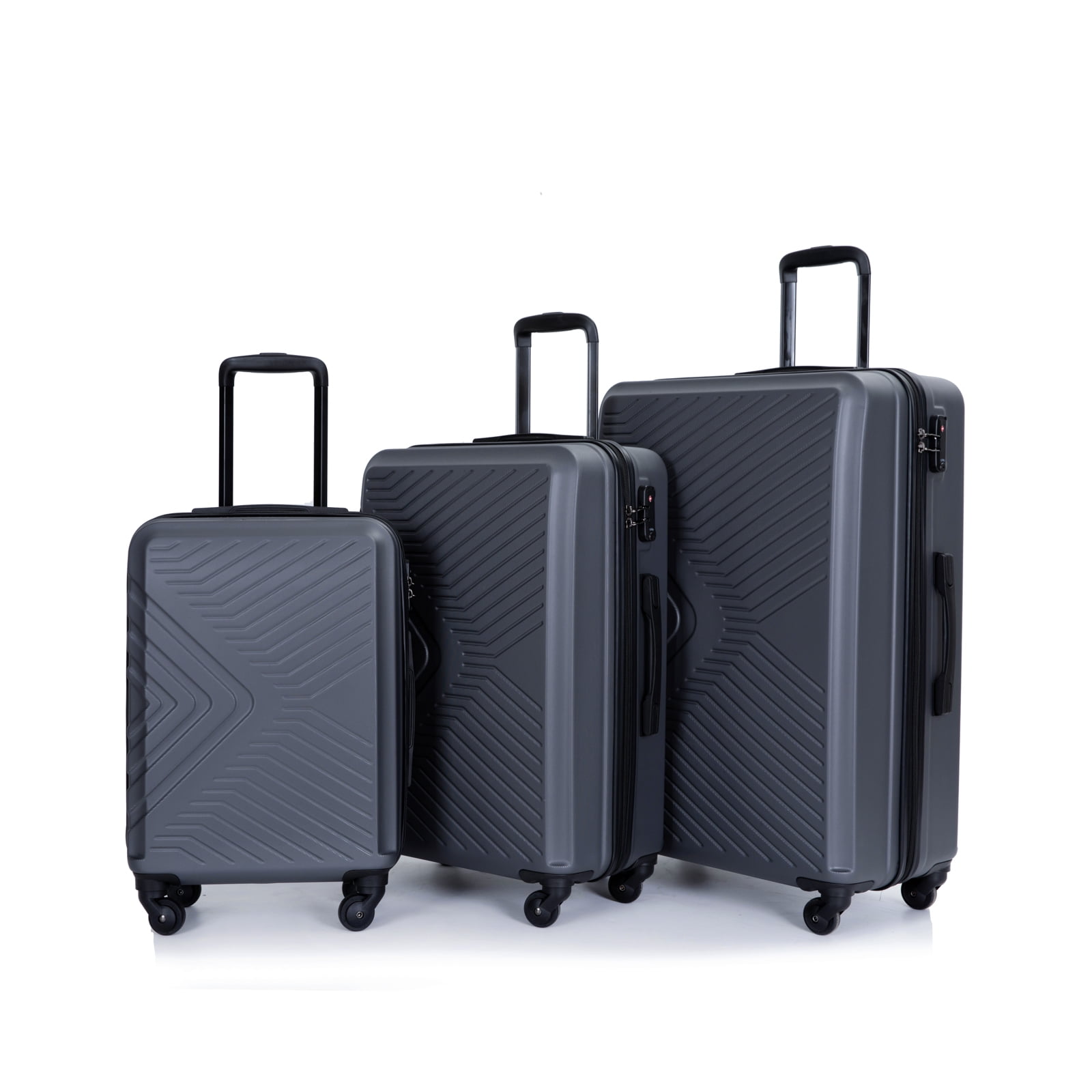 Travelhouse 3 Piece Spinner Suitcase Luggage, TSA Lock, Lightweight ...