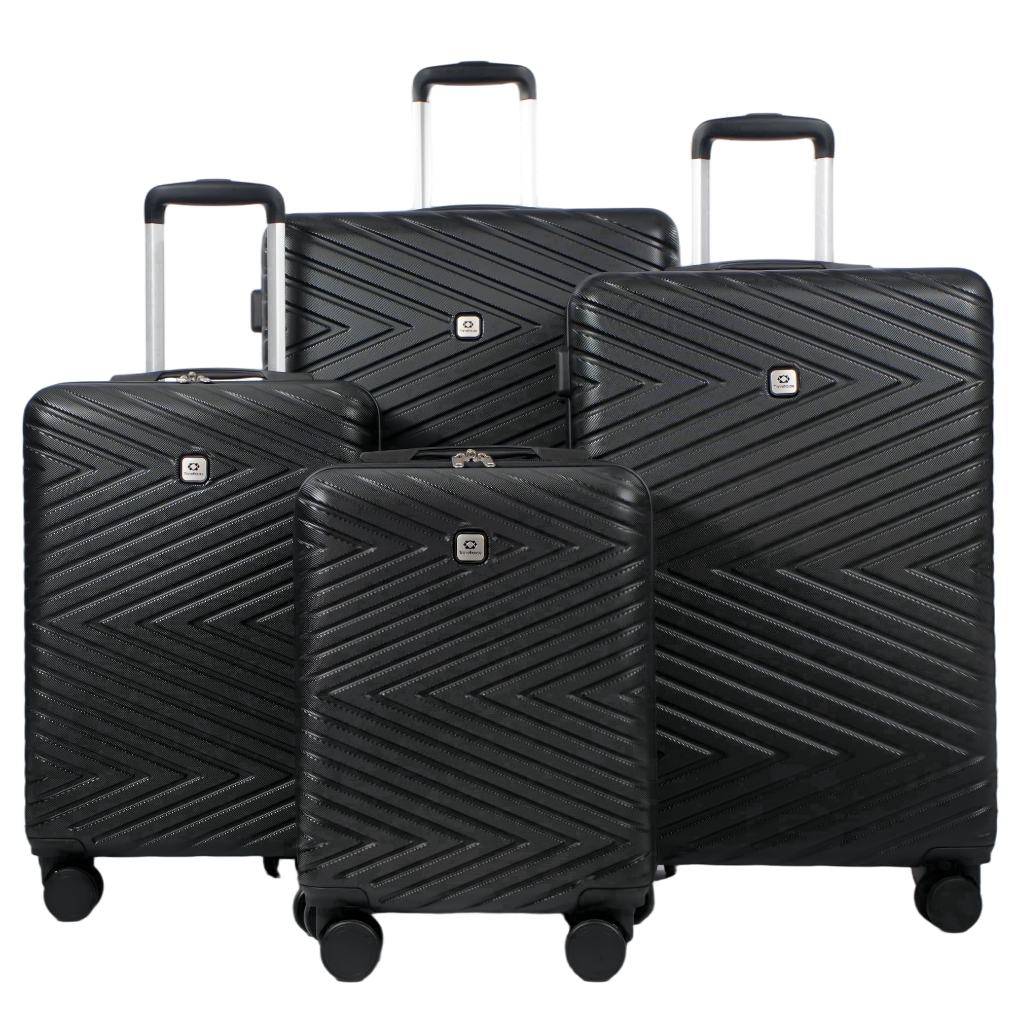 Travelhouse 4 Piece Hardshell Luggage Set Hardside Lightweight Suitcase ...