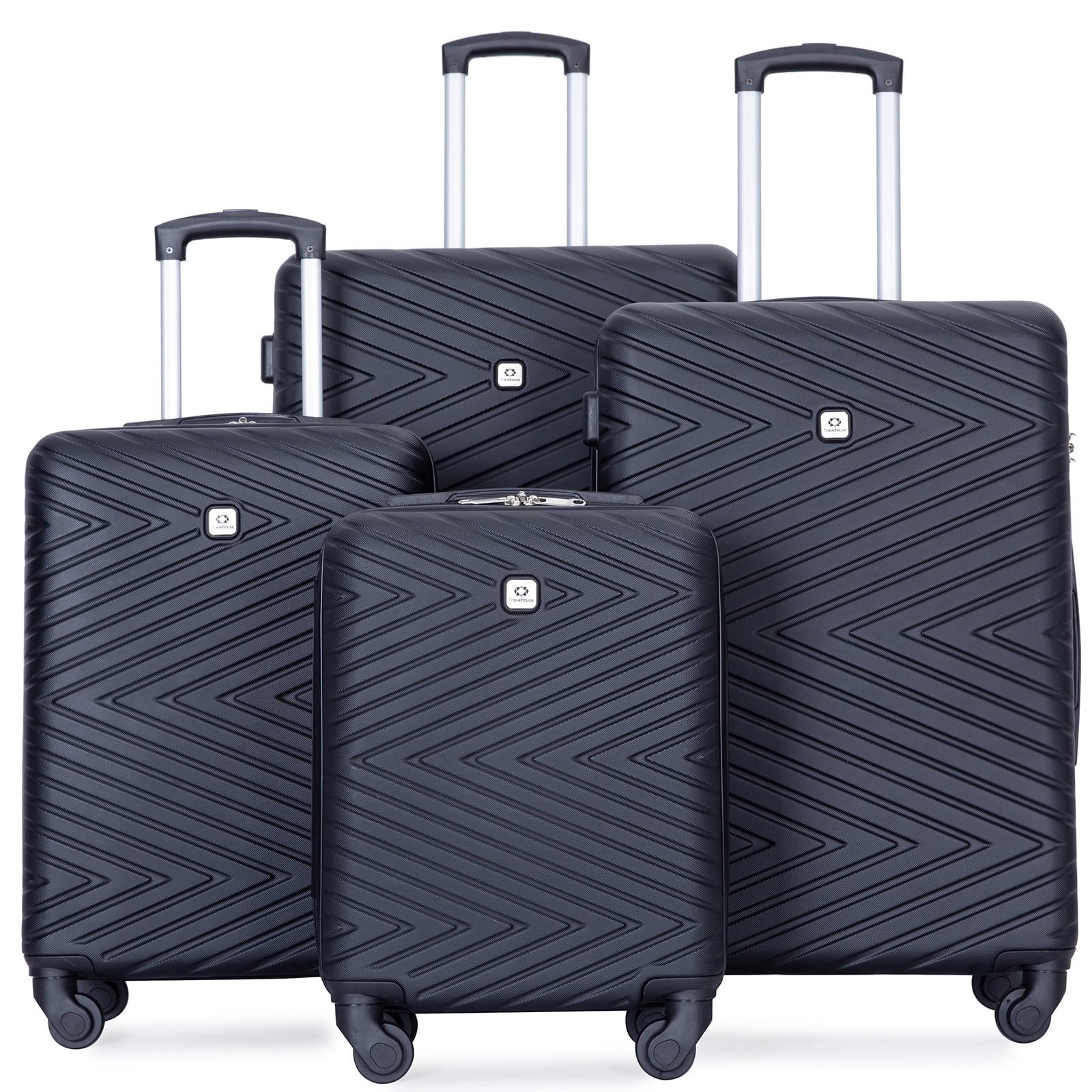 Travelhouse Carry-On Hardshell Lightweight Luggage Set - 4 Pieces with ...