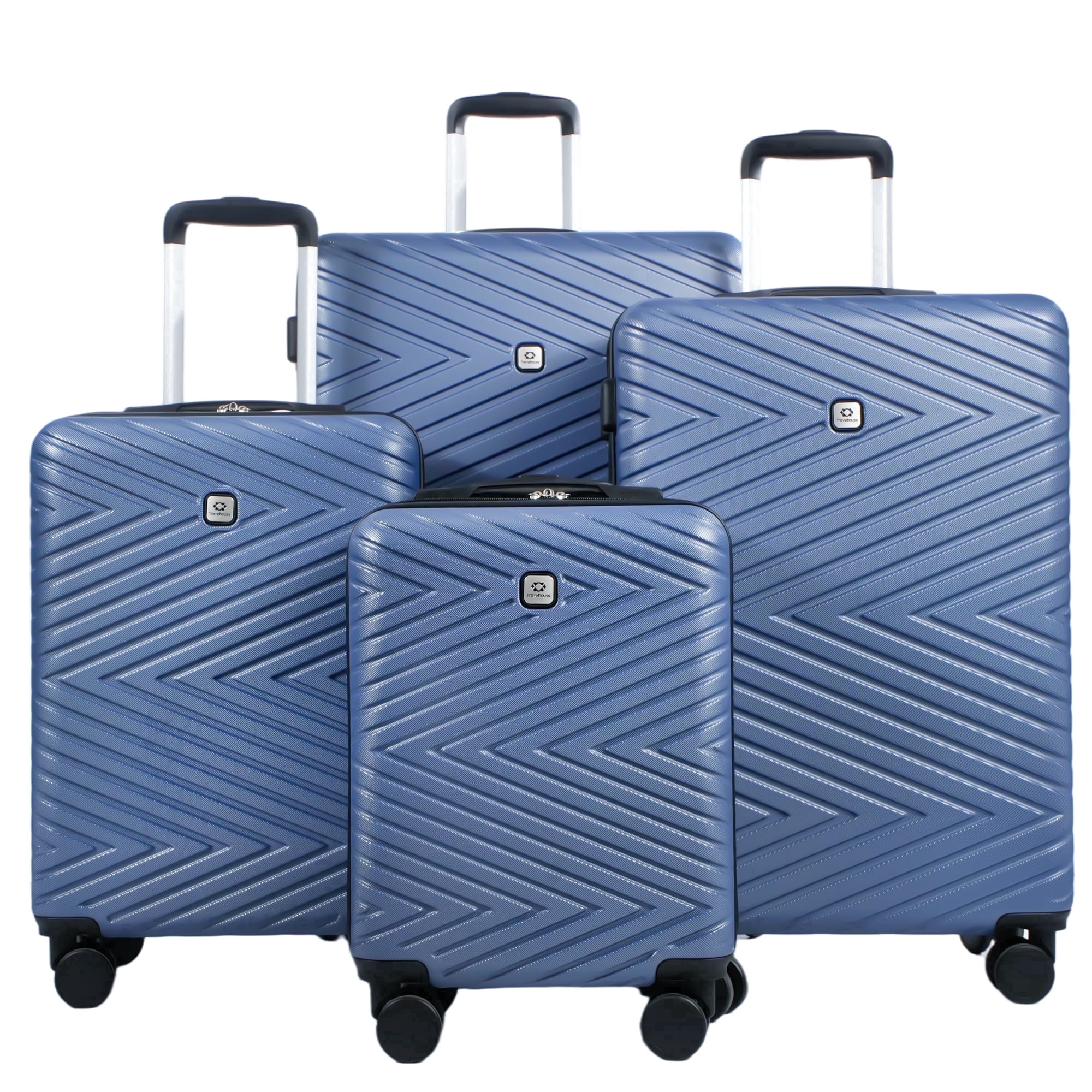 Travelhouse 4 Piece Hardshell Luggage Set Hardside Lightweight Suitcase ...