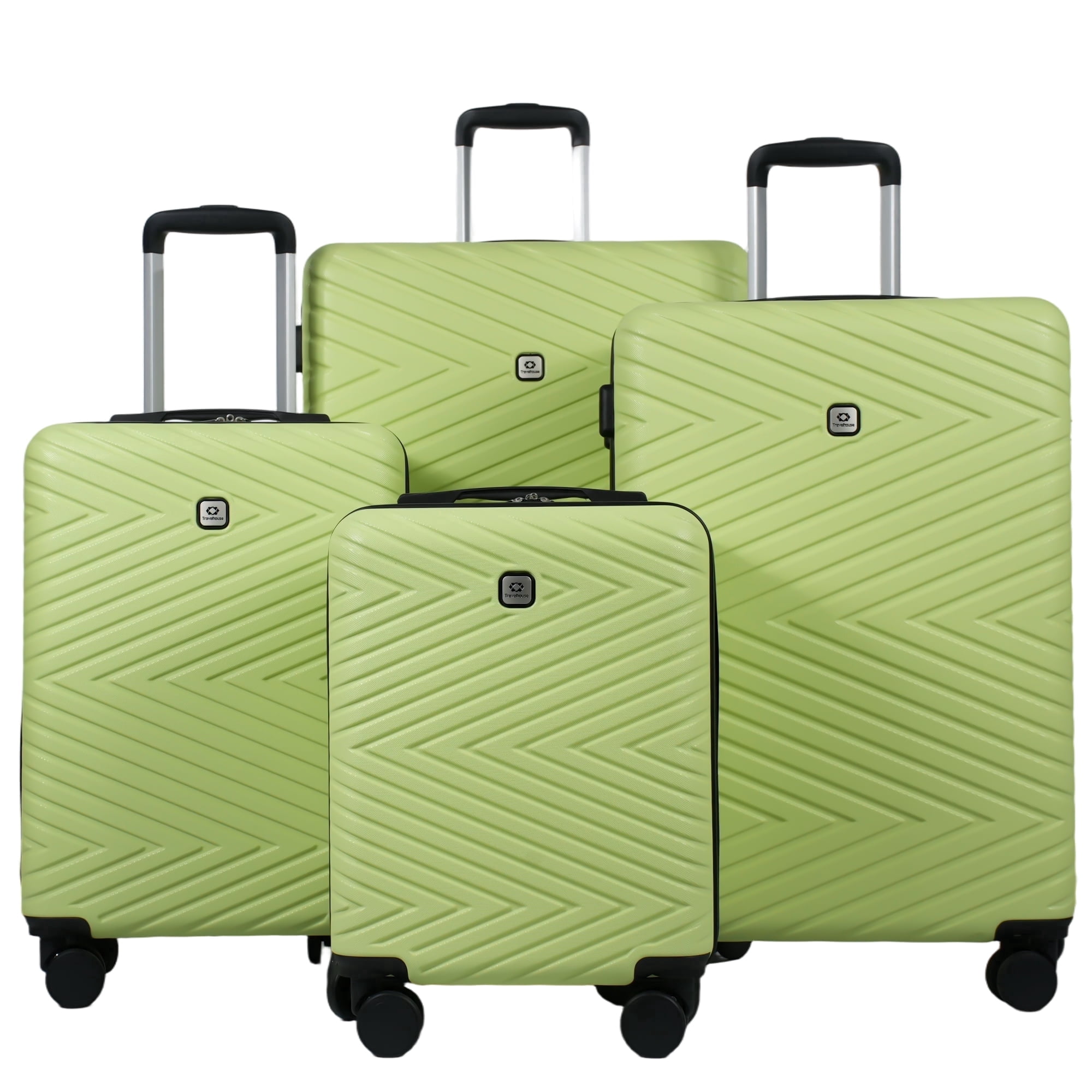 Travelhouse 4 Piece Hardshell Luggage Set, Lightweight Spinner ...