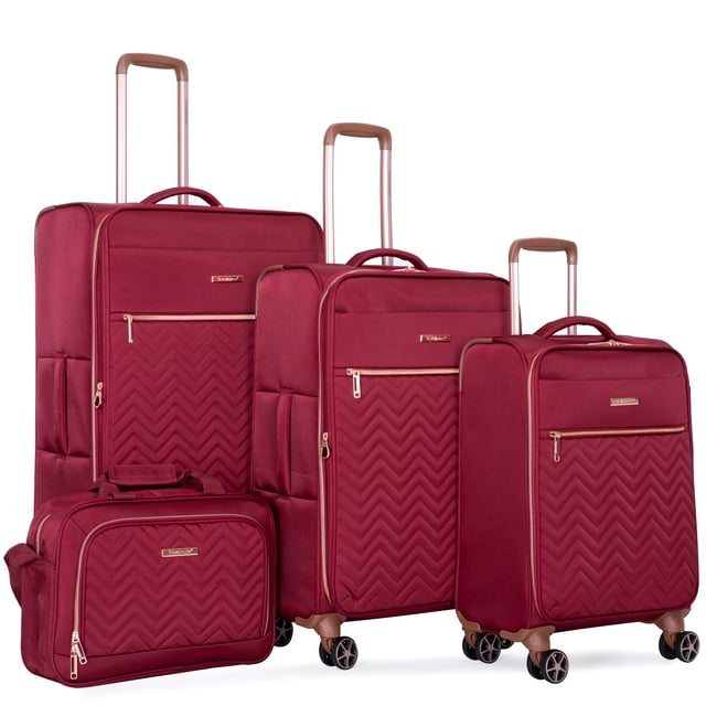 Travelhouse 4 Piece Luggage Set Softside Expandable Lightweight ...