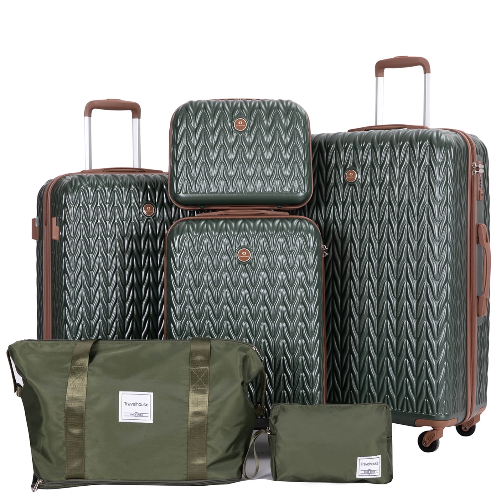 Travelhouse Luggage Set 3 Piece Hardside Suitcase TSA Lock Spinner ...