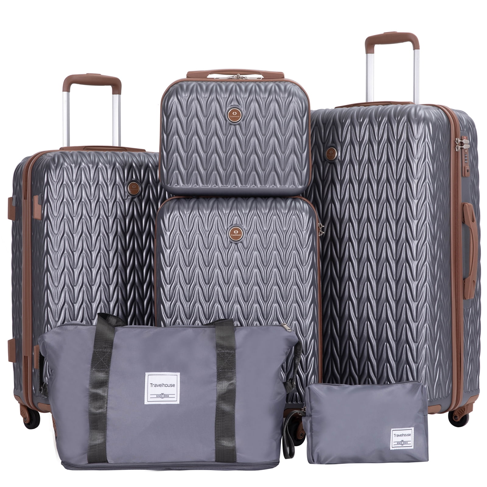 Travelhouse Luggage Set 3 Piece Hardside Suitcase TSA Lock Spinner ...