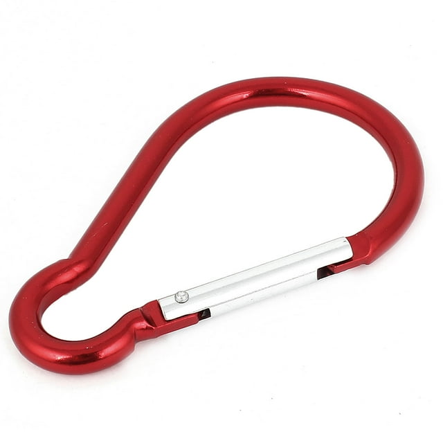Traveling Hiking Camping Spring Loaded Carabiner Hooks Clips Red 10cm ...