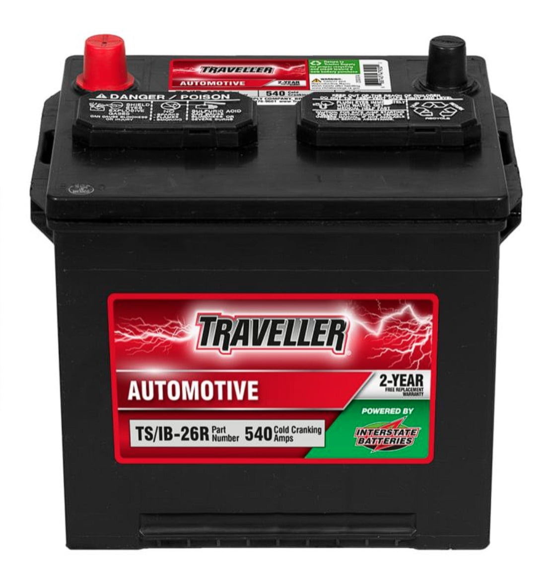 Traveller Powered by Interstate TS/IB-26R Auto Battery IB-26R - Walmart.com