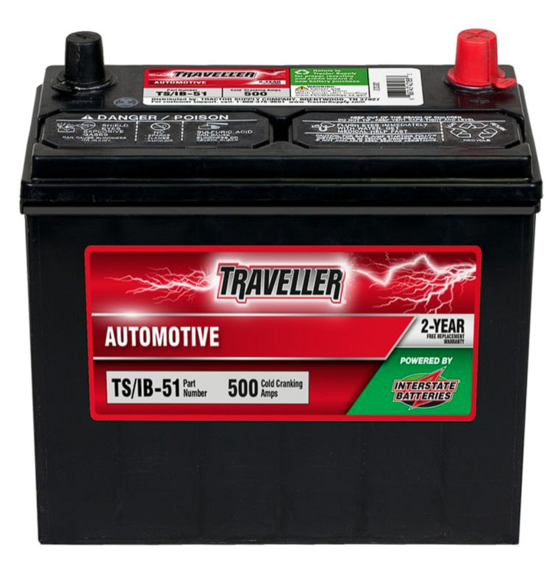 Traveller Powered by Interstate TS/IB-51 Automotive Battery - Walmart.com