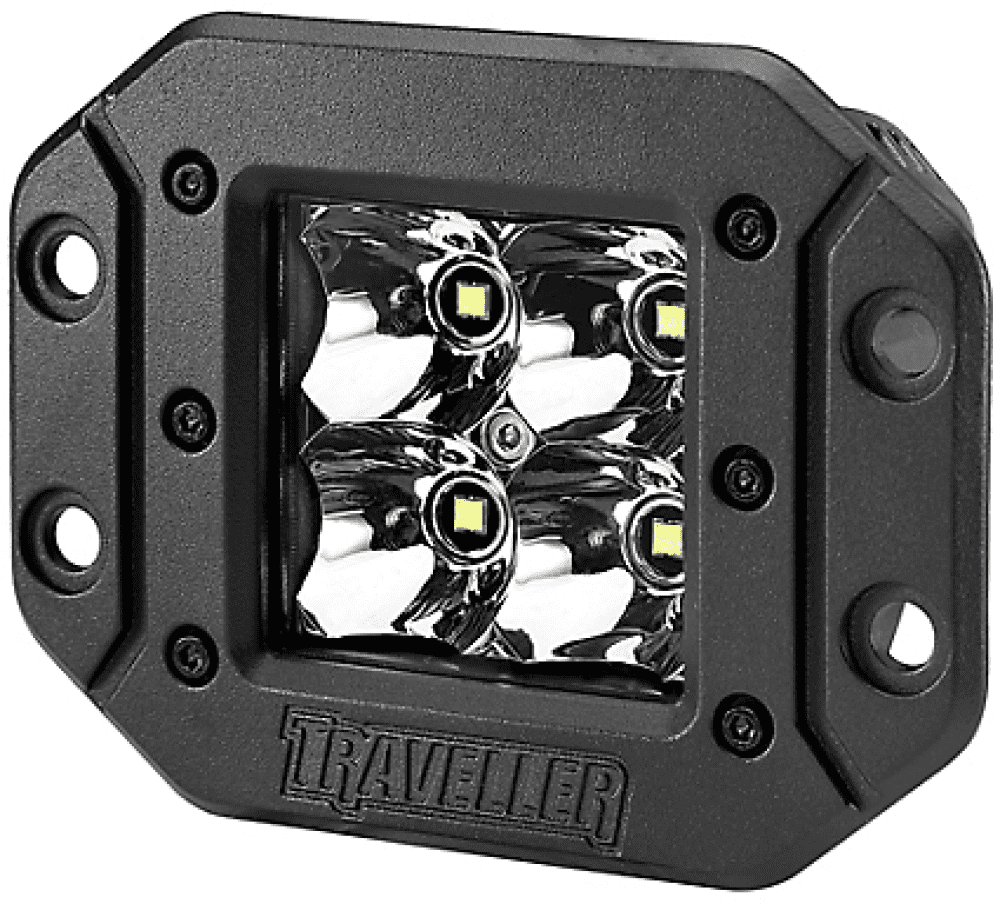 Traveller TW0420-05146 Aluminum 3 in. 20W Dual Row Pod Lights 2-Pack ...