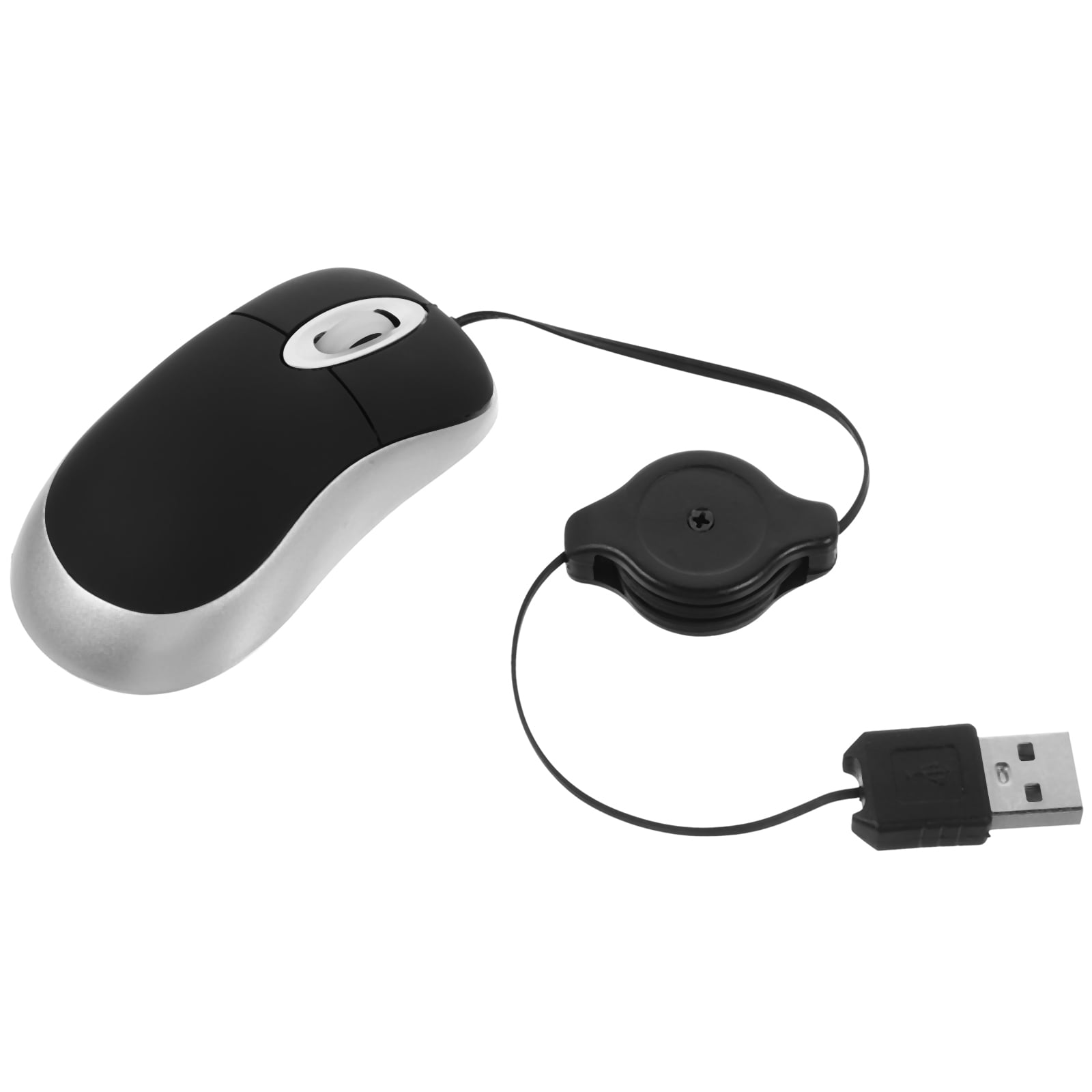 Travelling Mouse Optical with Retractable Cord Compatible - Walmart.com