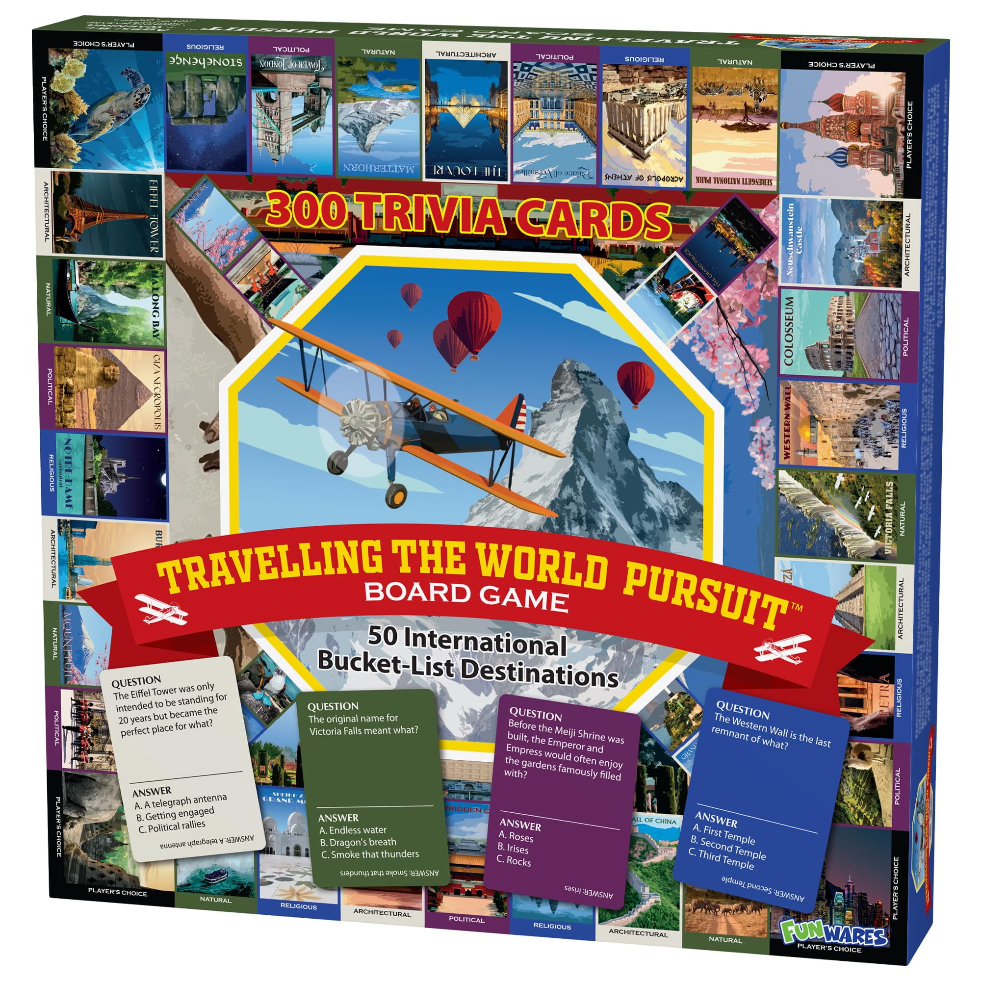 Travelling The World Pursuit STF9 - Trivia Board Game. Adults ...