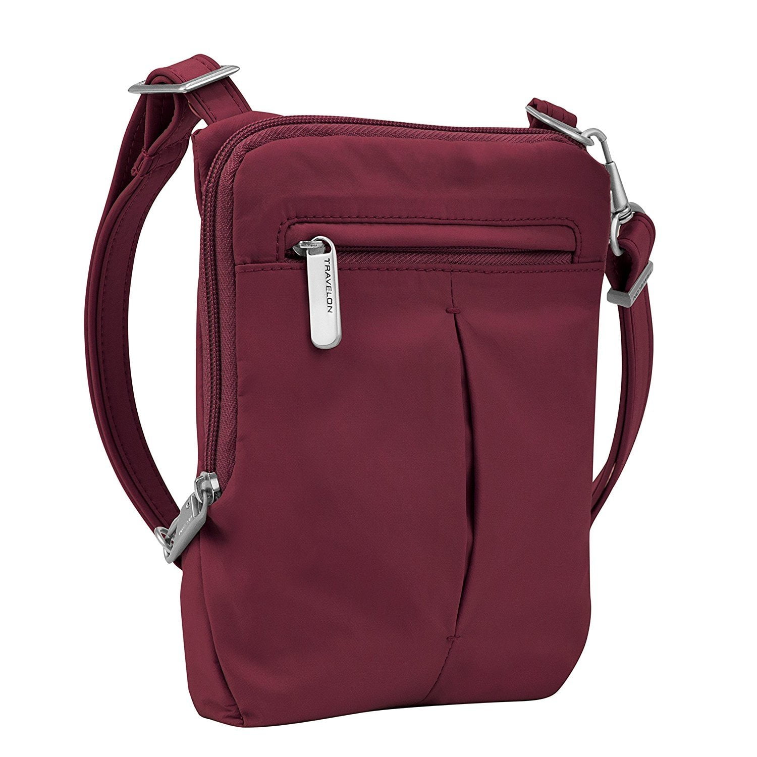 Travelon Anti-Theft Classic Light Mini Crossbody Messenger Bag, Berry ...