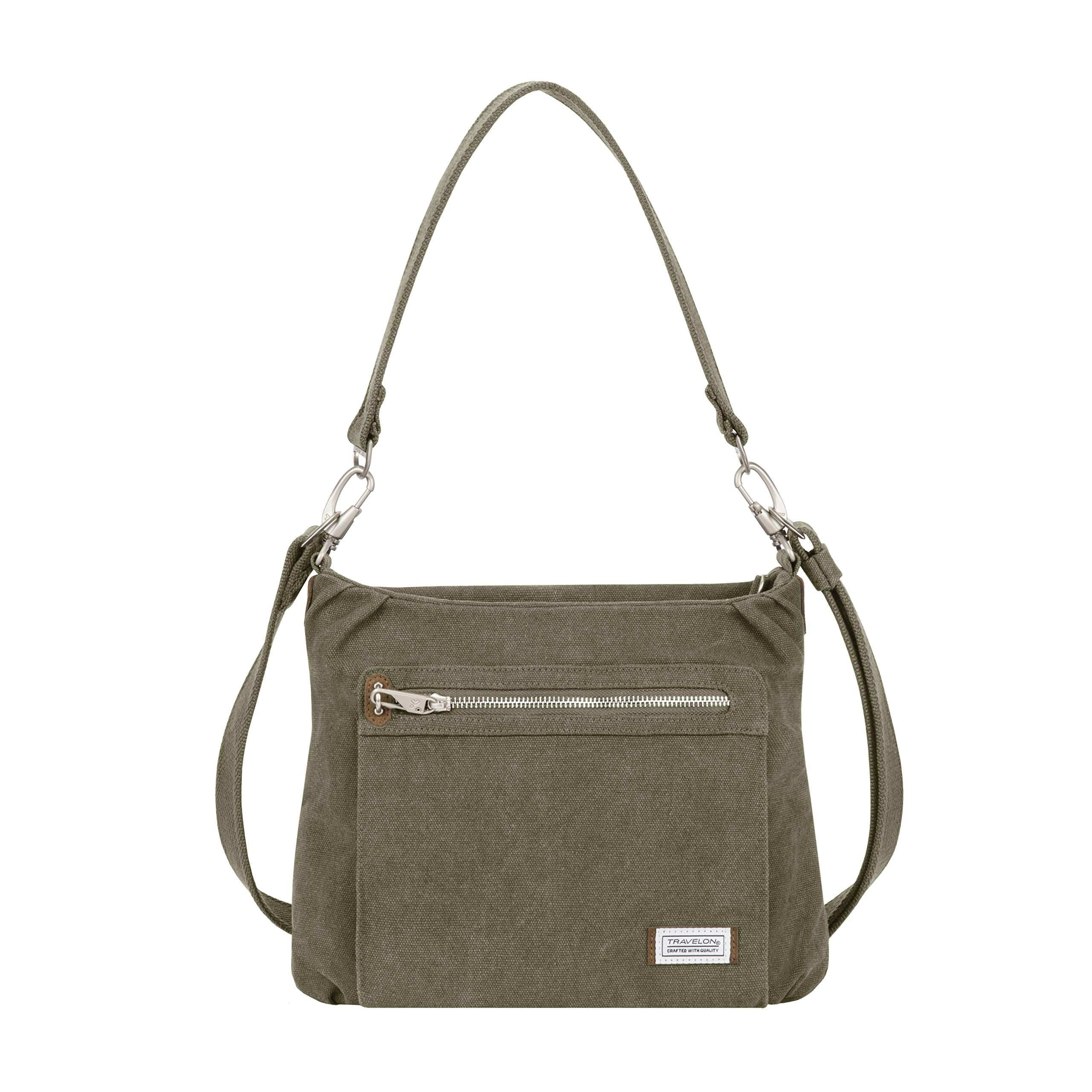 Travelon: Anti-Theft Side Pocket Hobo Bag with Double Straps (Sage ...