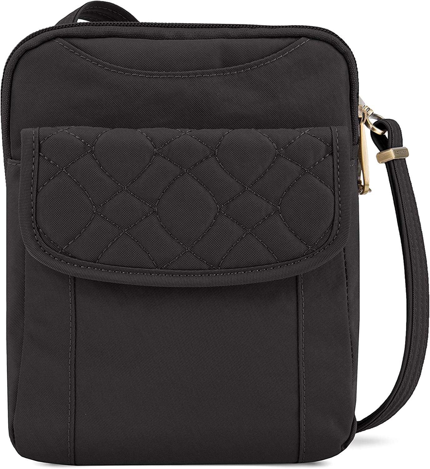 Travelon Anti-theft Signature Quilted Slim Pouch Bag, Black - Walmart.com