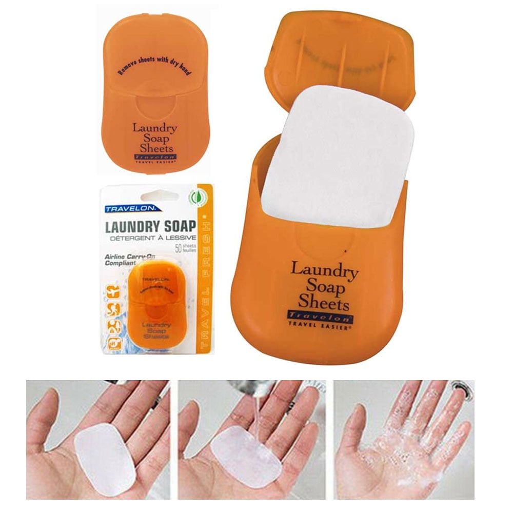 Travelon Laundry Soap Sheets 50-Count, TSA Compliant, Compact and ...