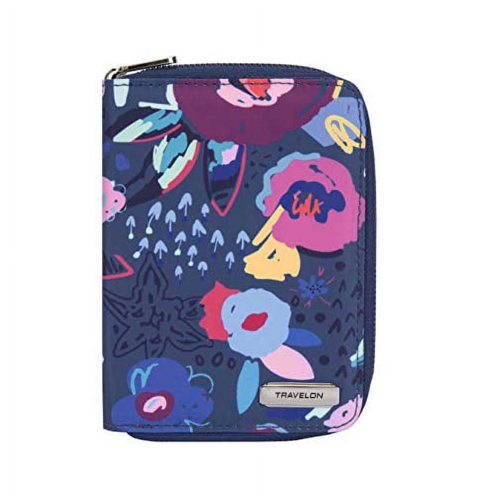 Travelon RFID Blocking Passport Wallet: Mod Floral, 4x6.5 with Coin ...