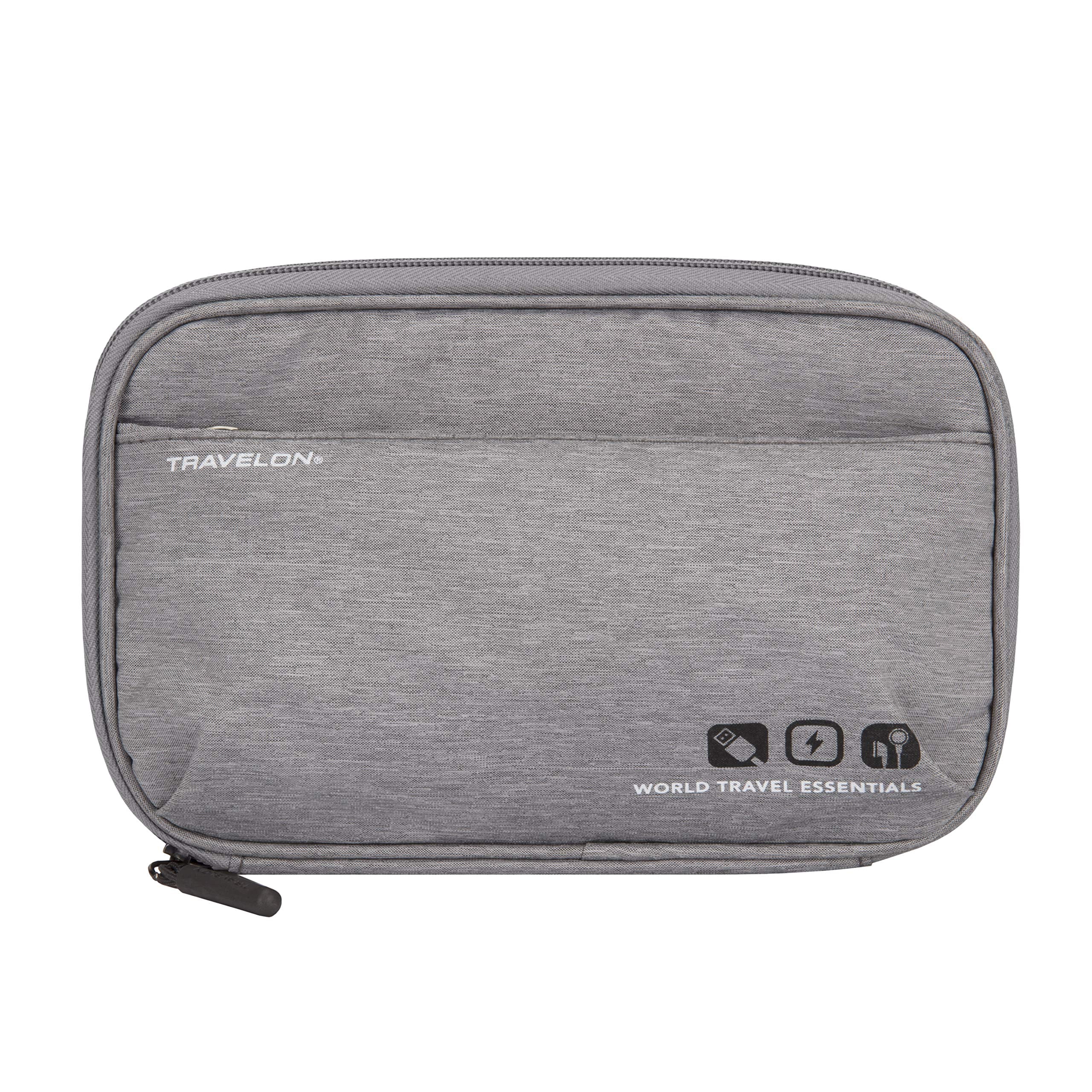 Travelon World Travel Essentials Tech Organizer, Gray Heather - Walmart.com