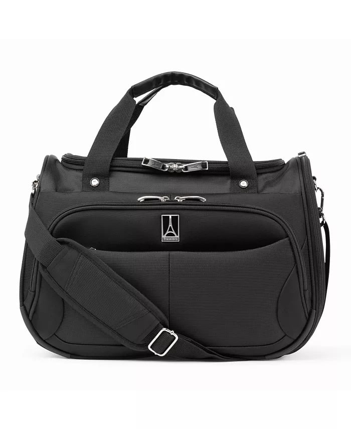 Travelpro JET BLACK WalkAbout 6 UnderSeat Soft Tote, US 10 inch ...