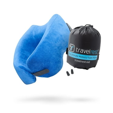 Travelrest Ultimate Ergonomic Travel & Neck Pillow - Straps to Airplane ...