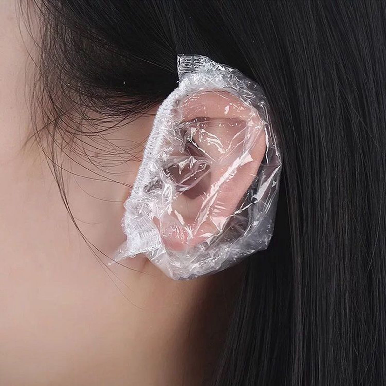 Travelwant 100Pcs/Bag Clear Disposable Ear Protectors Waterproof Ear ...