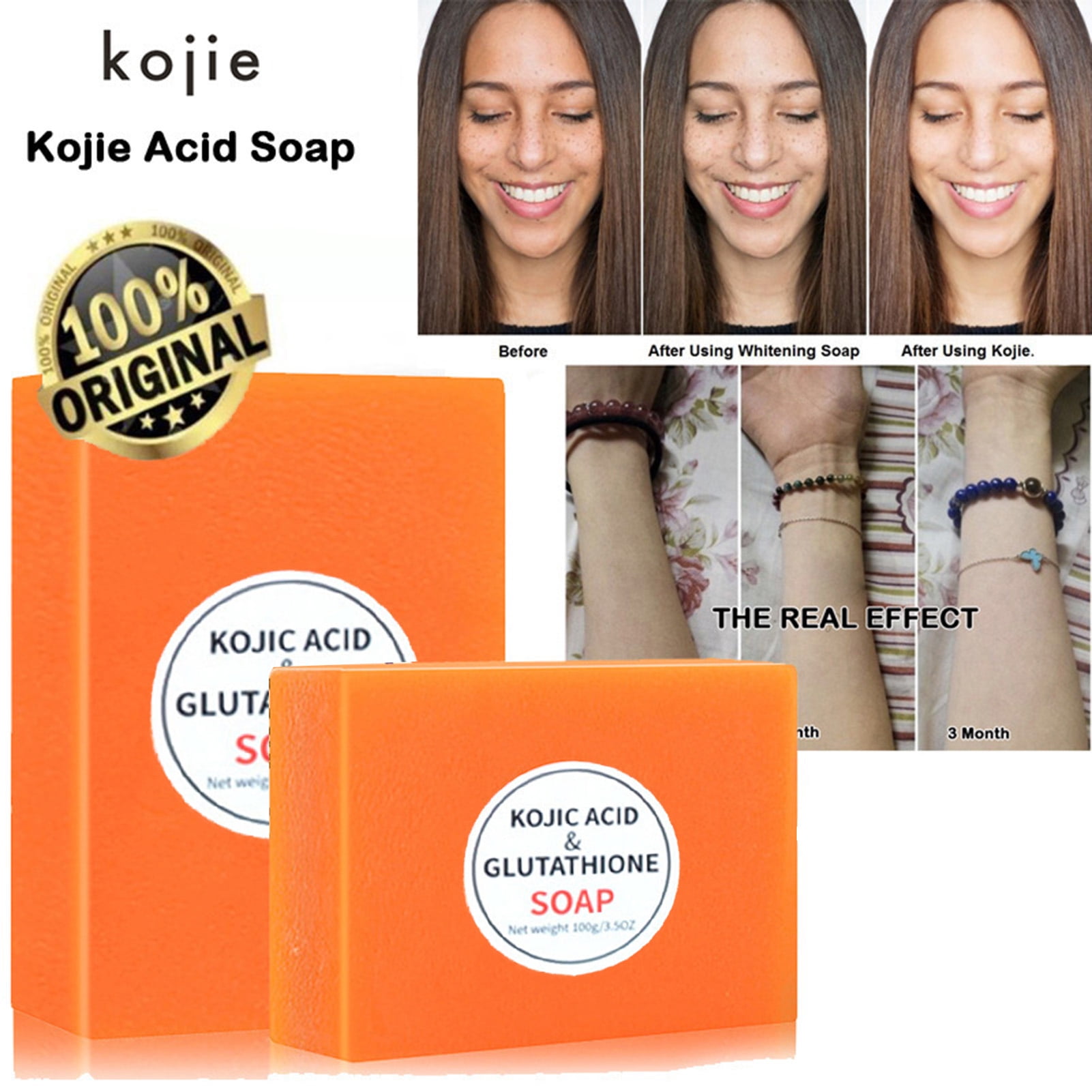 Travelwant 100g Glutathione & Kojic Acid Original Dual Soap - For ...