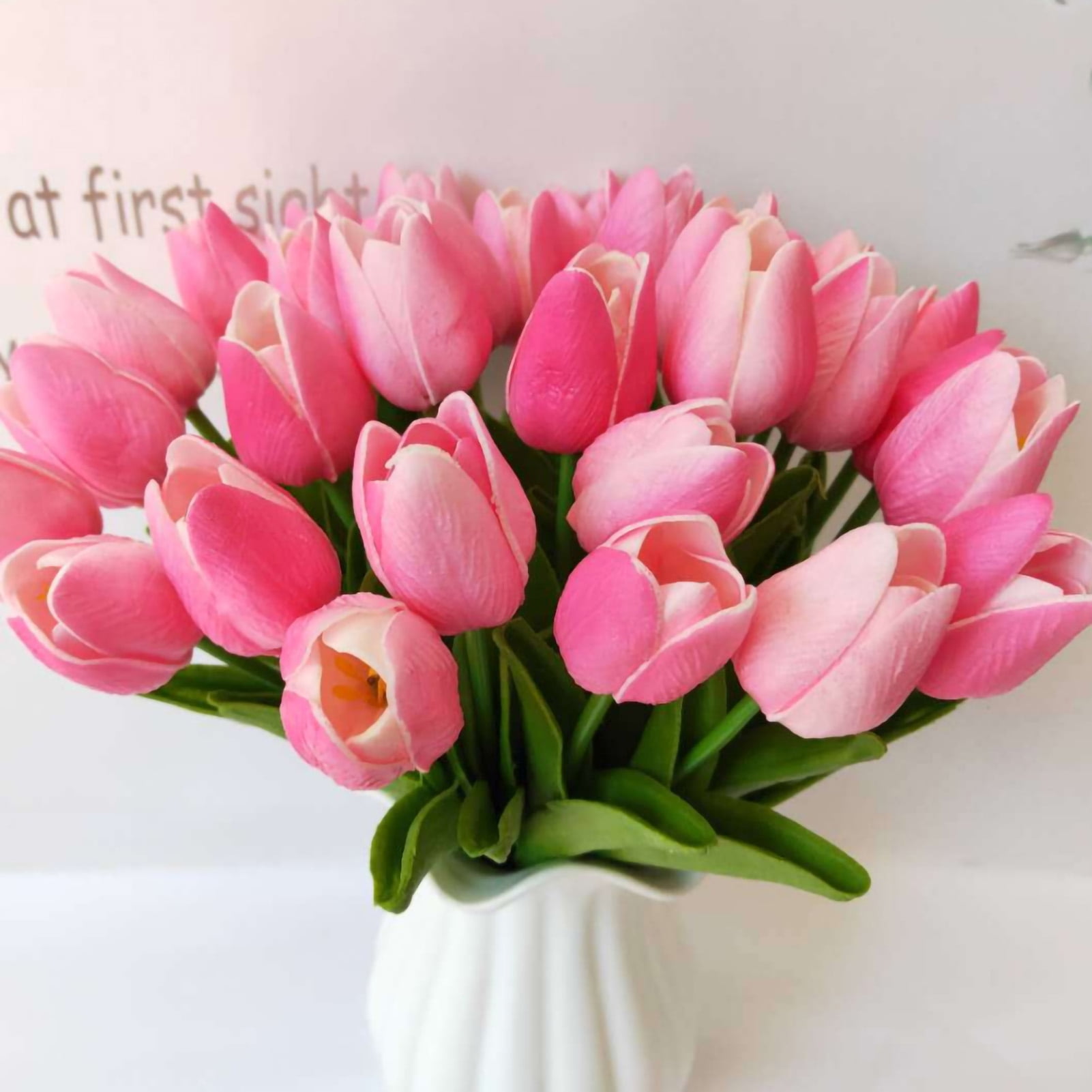 Travelwant 10Pcs/Set Artificial PU Tulips - Walmart.com