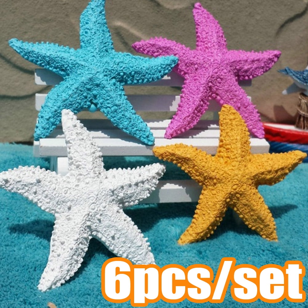 Travelwant 12Packs Starfish Decor, Colorful Resin Pencil Finger ...