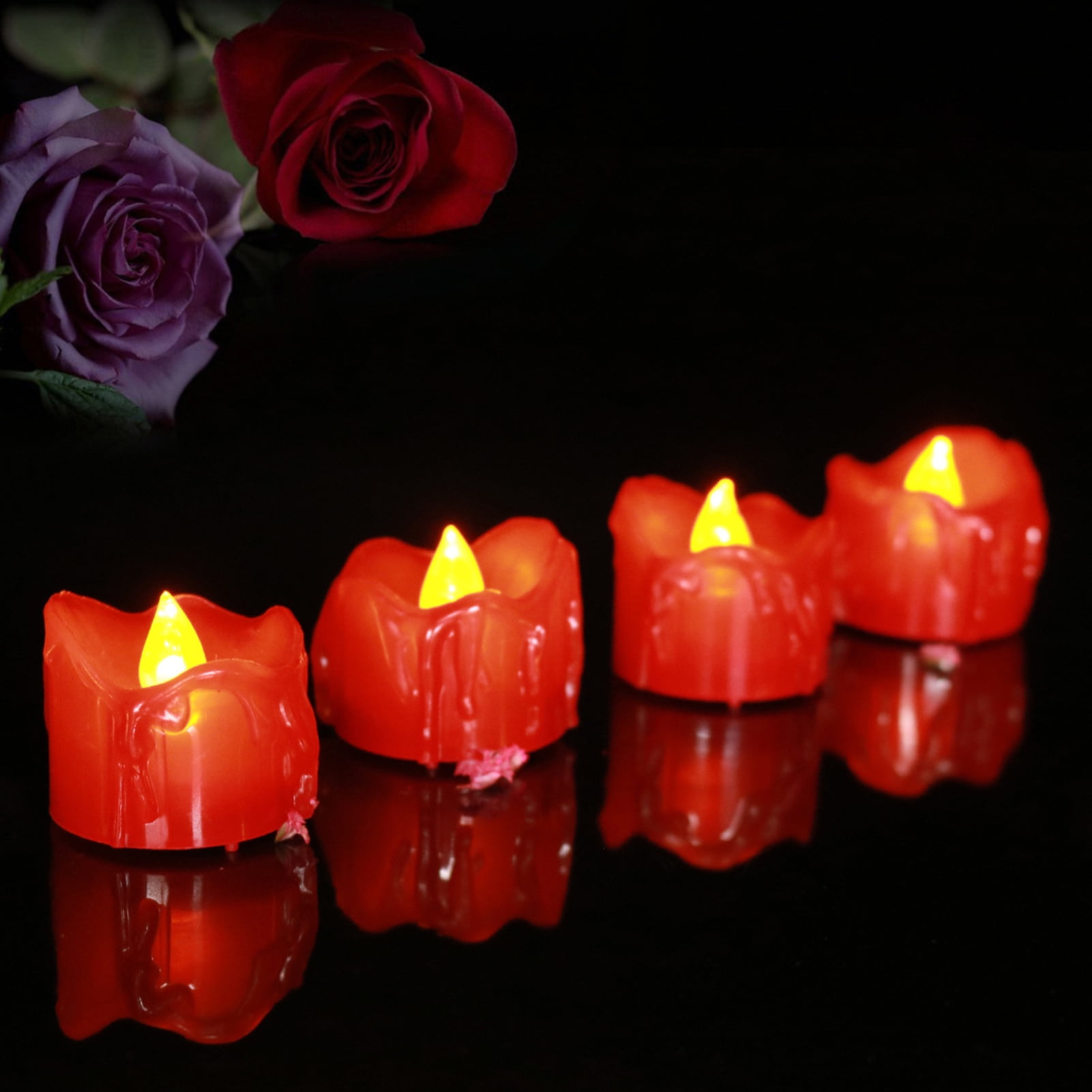 Travelwant 12Pcs Tea Lights LED Tea Light Candles 200 Hours Realistic ...