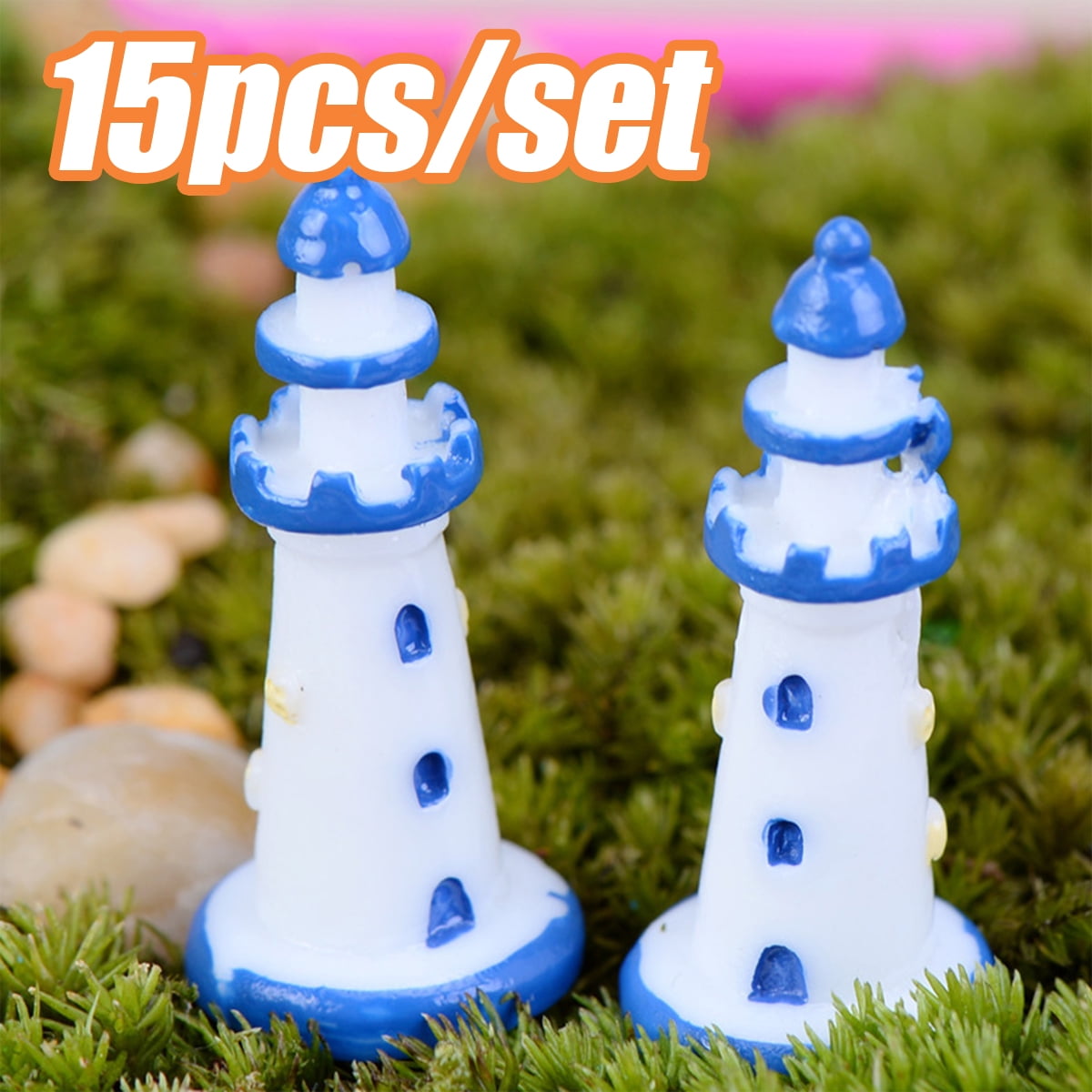 Travelwant 15Packs Lighthouse Decor, Miniature Lighthouse Decorative ...