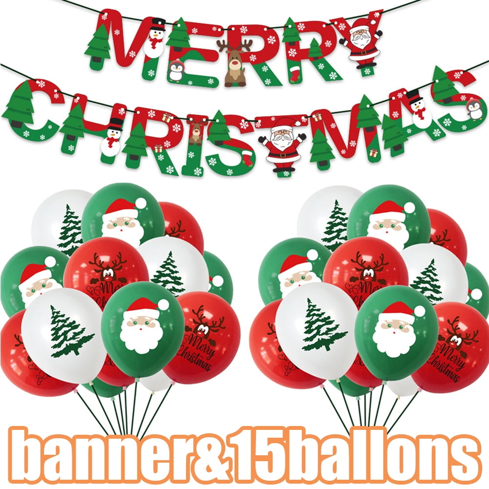 Travelwant 16Packs Christmas Balloons Merry Christmas Christmas Party ...