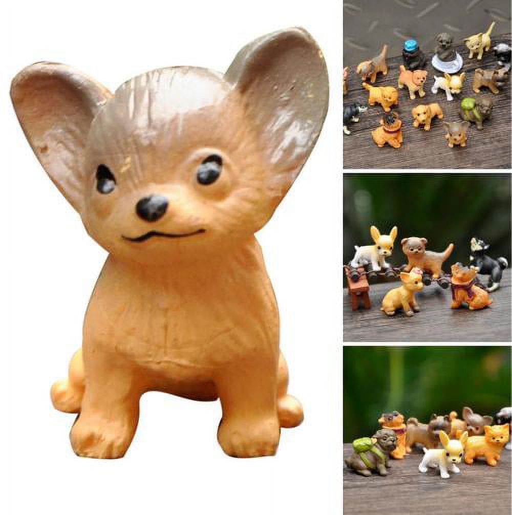 Travelwant 16Pcs/Set Mini Dog Figurines Toy Set, Realistic Detailed ...